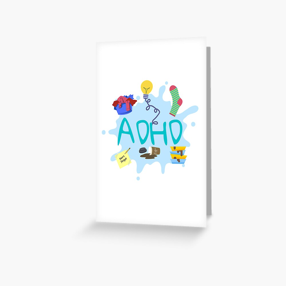 "Visual representation of ADHD" Greeting Card by gandalfnz | Redbubble