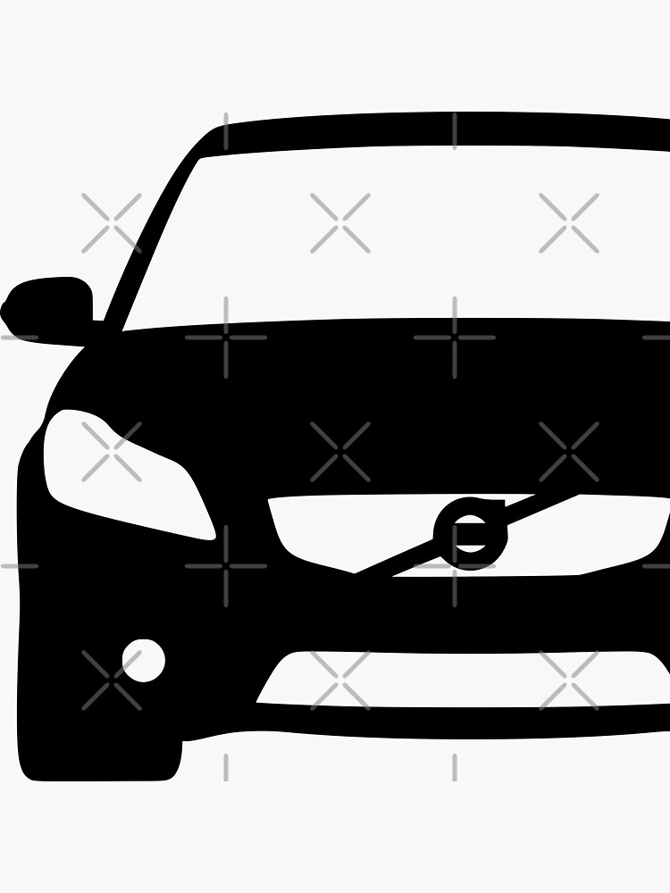 "Volvo C30 2010-2013 black silhouette" Sticker by EdimDesign | Redbubble