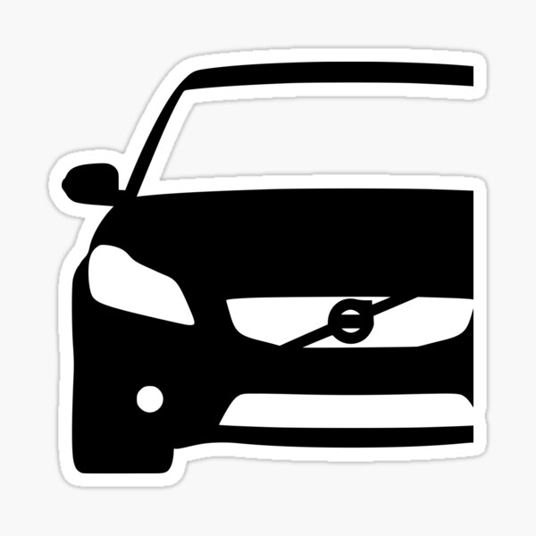 "Volvo C30 2010-2013 black silhouette" Sticker by EdimDesign | Redbubble