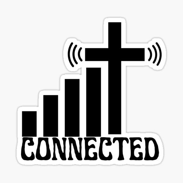 "Copy of Connected to god - jesus" Sticker for Sale by el-youssefi ...