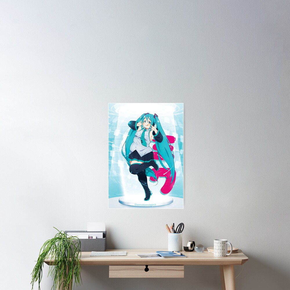 "miku" Poster for Sale by tomotomo | Redbubble