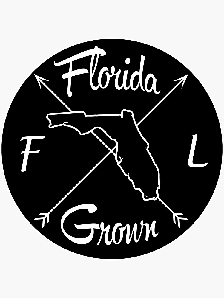 "Florida Grown FL" Sticker by mindofstate | Redbubble