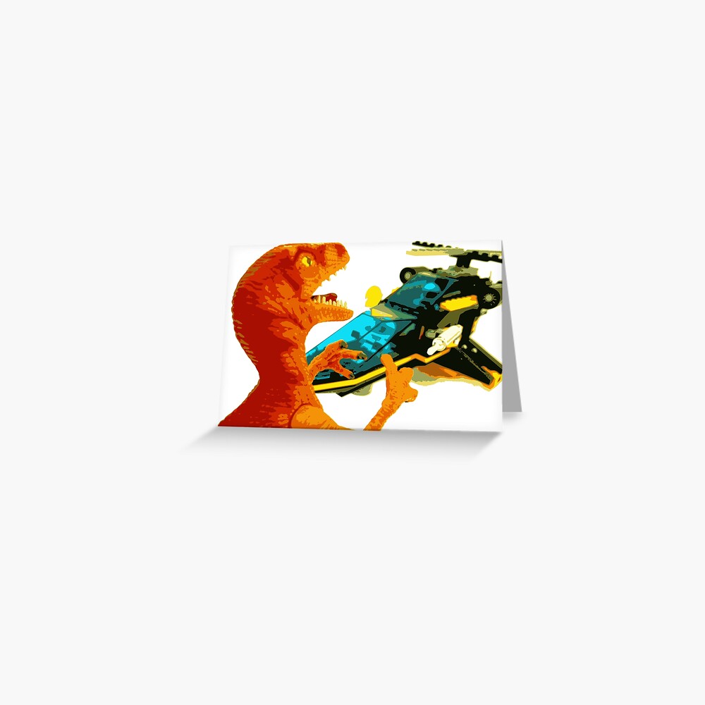 "Velociraptor Attack!" Greeting Card for Sale by raizepeace | Redbubble