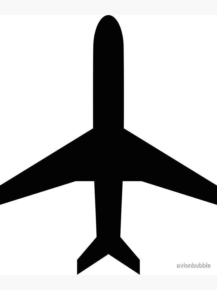"Simple minimalist airplane plain black" Art Print for Sale by ...