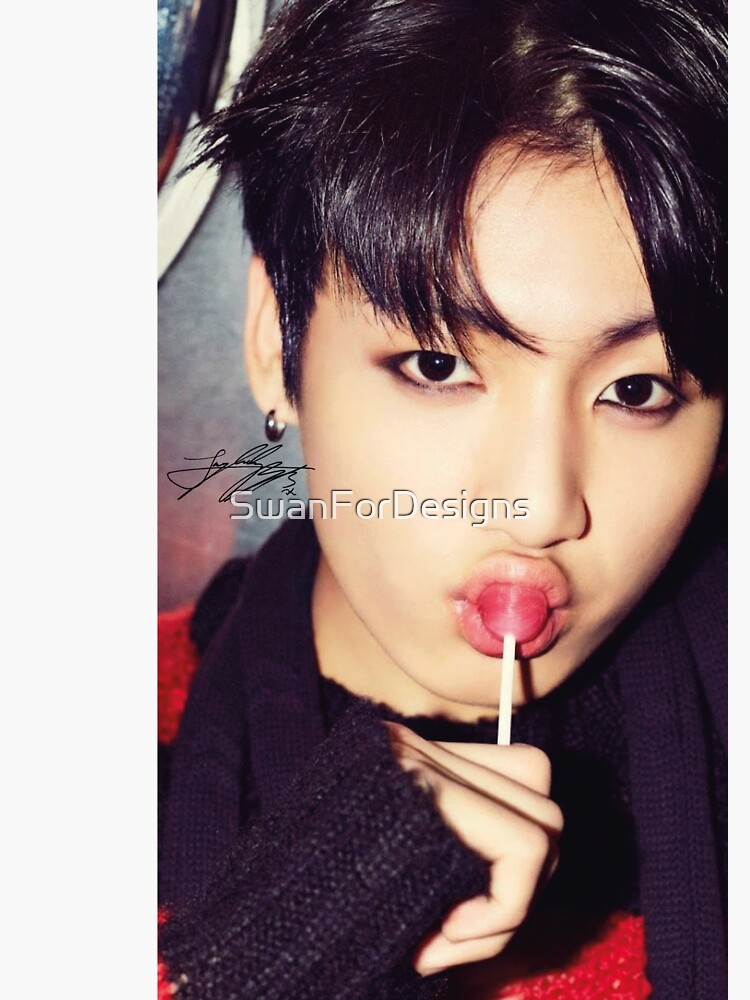 "BTS Jung Kook " Sticker by SwanForDesigns | Redbubble