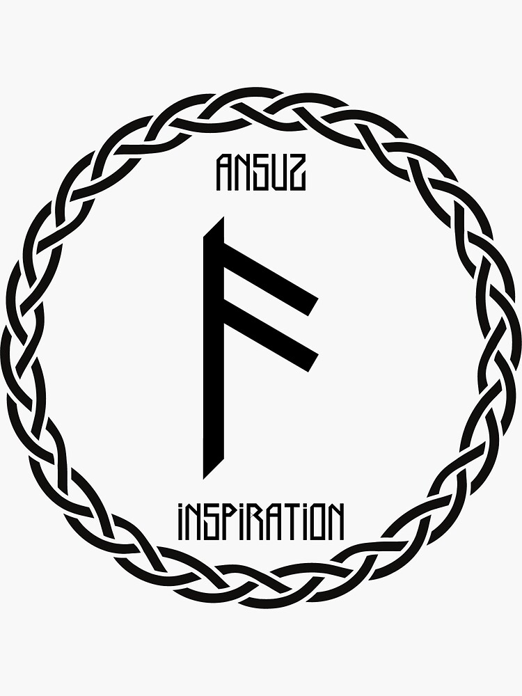 "Ansuz Rune Celtic Knot Shirts & Accessories" Sticker by AgeOfHeroes ...