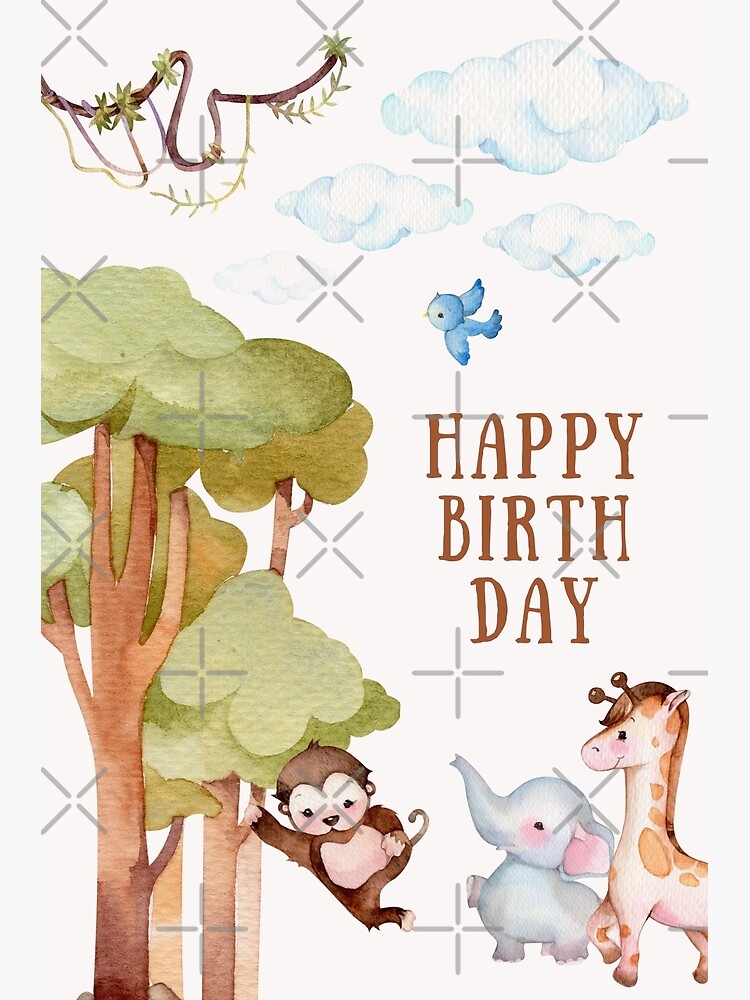 "Happy Birthday - Zafari Theme" Art Print for Sale by JienChan26 ...
