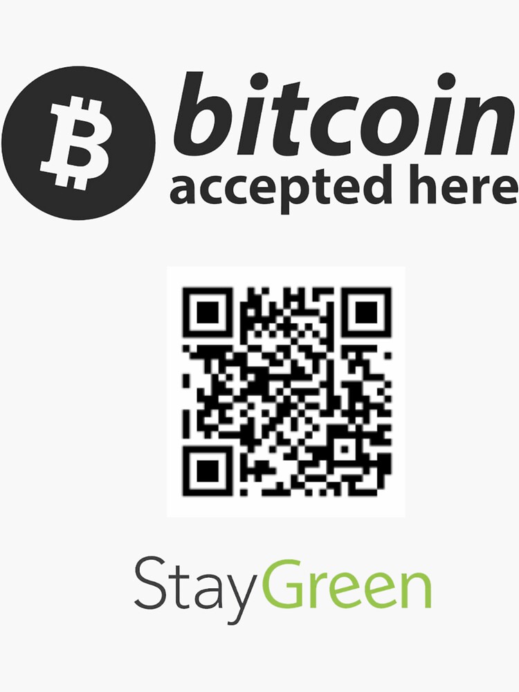 "Custom Bitcoin receiving barcode wallet" Sticker for Sale by ...