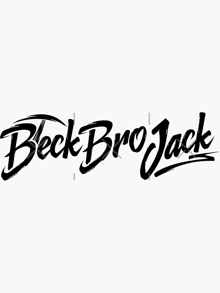 "Beckbrojack Merch Beck Bro Jack Logo" Sticker for Sale by SalMaiShop ...