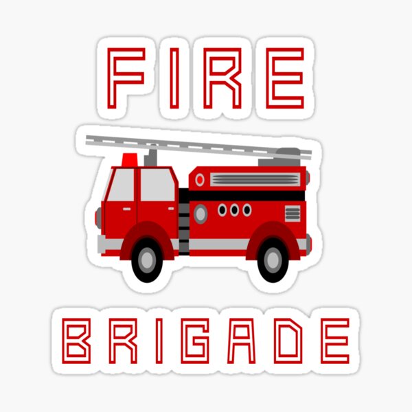 "Fire Brigade" Sticker for Sale by Blissful-Peach | Redbubble