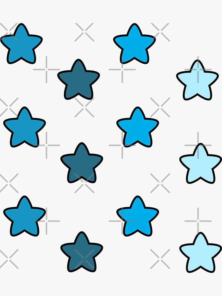 "Puffy Stars Sticker Pack - Blue" Sticker for Sale by AlexDara | Redbubble