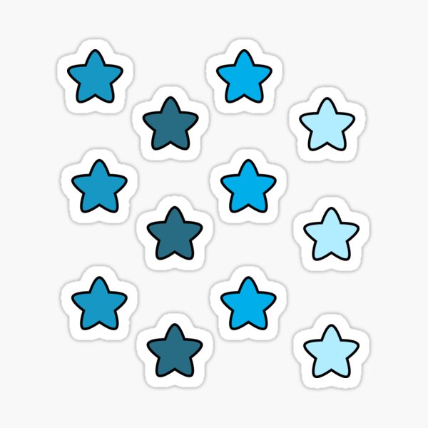 "Puffy Stars Sticker Pack - Blue" Sticker for Sale by AlexDara | Redbubble