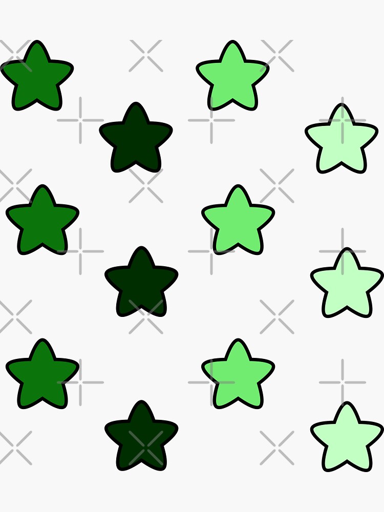 "Puffy Stars Sticker Pack - Green" Sticker for Sale by AlexDara | Redbubble
