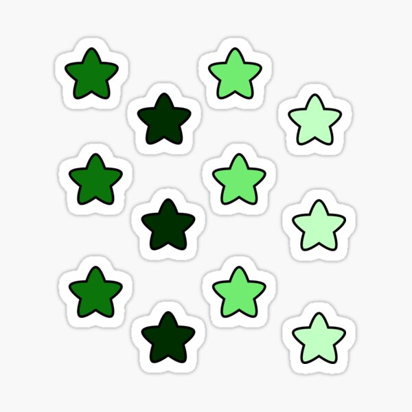 "Puffy Stars Sticker Pack - Green" Sticker for Sale by AlexDara | Redbubble