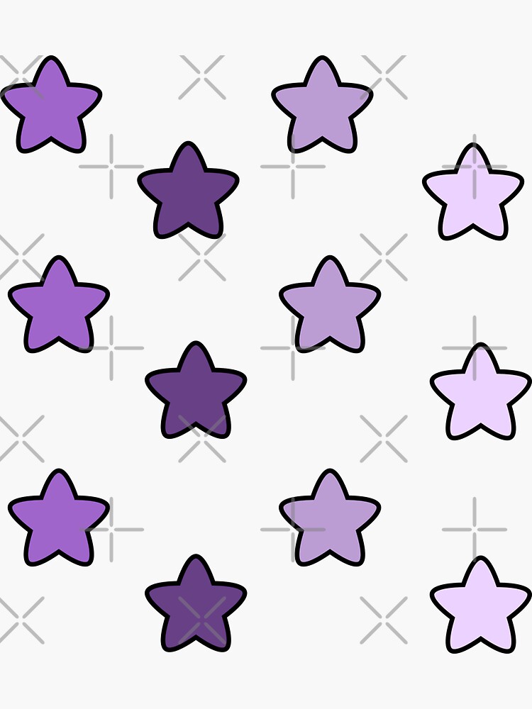 "Puffy Stars Sticker Pack - Purple" Sticker by AlexDara | Redbubble