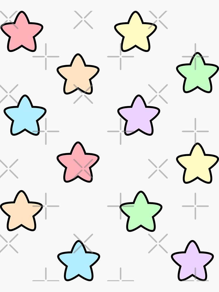 "Puffy Stars Sticker Pack - Rainbow" Sticker for Sale by AlexDara ...