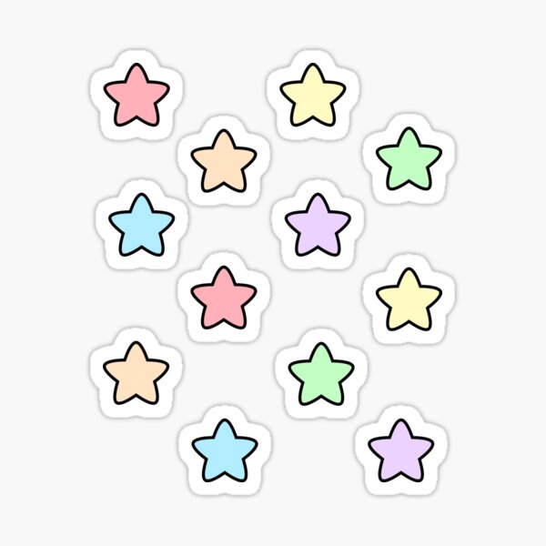 "Puffy Stars Sticker Pack - Rainbow" Sticker for Sale by AlexDara ...