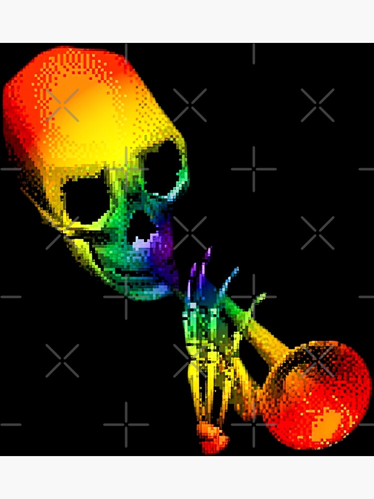 "Rainbow Doot Doot Skeleton" Poster by meme-worthy | Redbubble