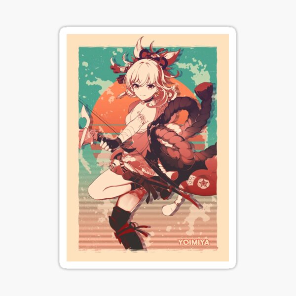 "Genshin Impact Yoimiya" Sticker for Sale by I-Lov3-Anime | Redbubble