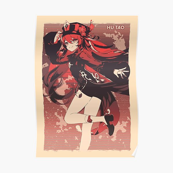 "Genshin Impact Hu Tao" Poster for Sale by I-Lov3-Anime | Redbubble