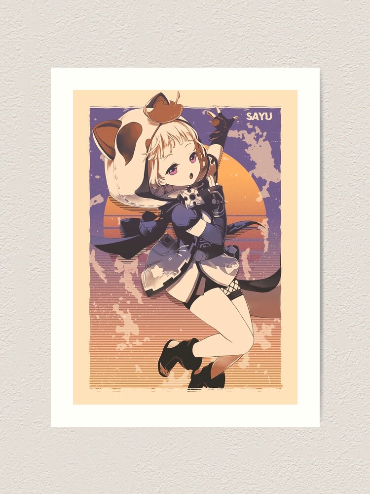 "Genshin Impact Sayu" Art Print for Sale by I-Lov3-Anime | Redbubble