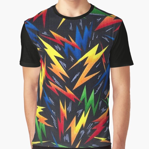 "Colorful Lightning Bolts Pattern" T-shirt for Sale by HavenDesign ...