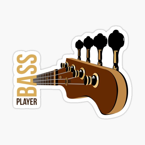 "Bassguitar" Sticker by lents | Redbubble