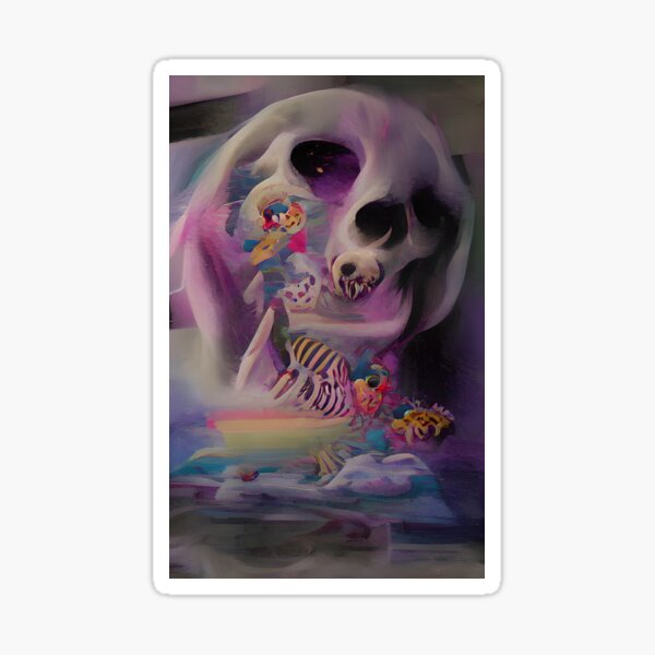 "Graphic Skull Island : The Unordinary" Sticker for Sale by iampipxr ...