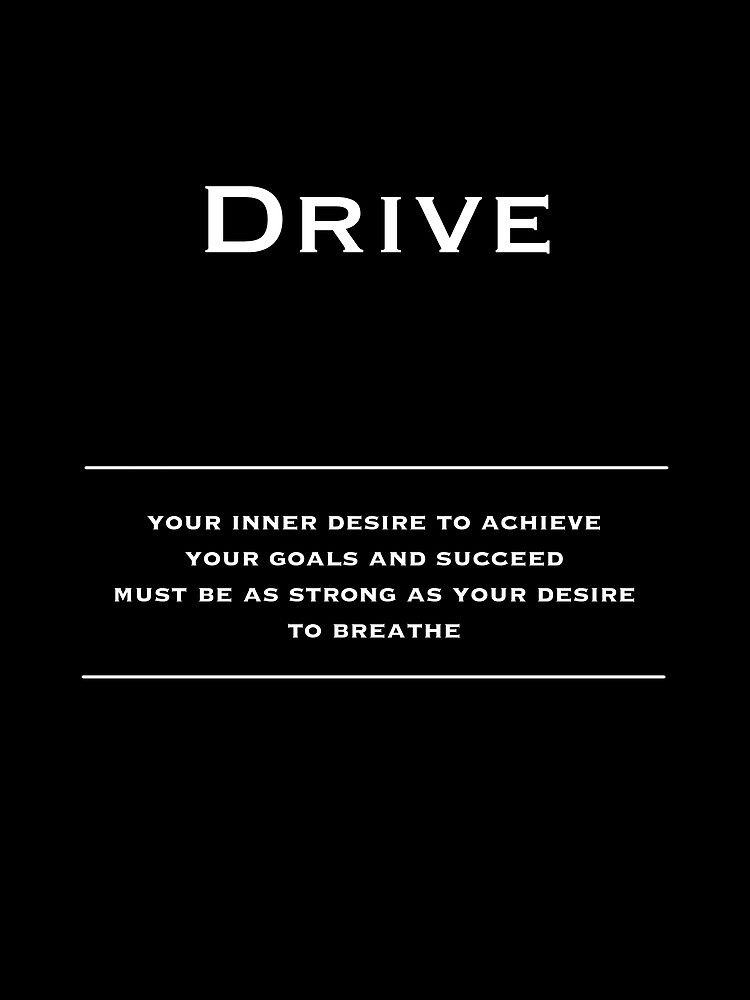 "Drive - Motivational Inspirational Corporate Office Wall Art Black and ...
