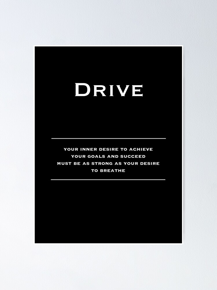 "Drive - Motivational Inspirational Corporate Office Wall Art Black and ...