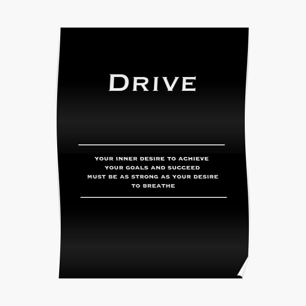 "Drive - Motivational Inspirational Corporate Office Wall Art Black and ...