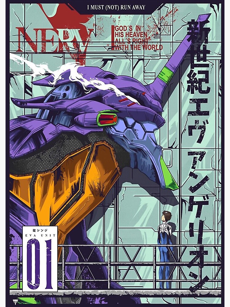 "Evangelion Unit 2 Artwork " Sticker by jaxmorton1550 | Redbubble