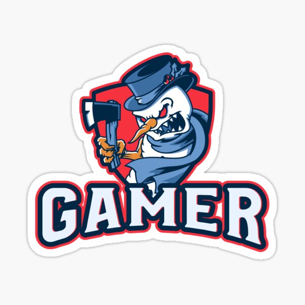 "Gamer with Frightening Snowman" Sticker for Sale by PRIVARSHU | Redbubble