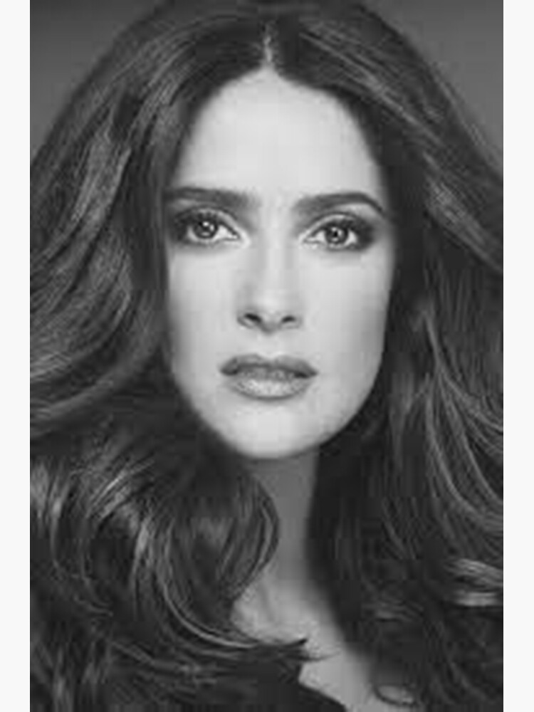 "Salma Hayek - Black and White" Sticker by Abramski | Redbubble