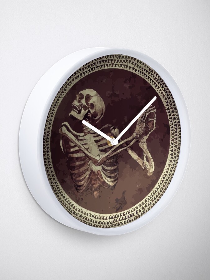"Hannibal: Dancing Skull + Skeleton Mosaic " Clock for Sale by camboa ...