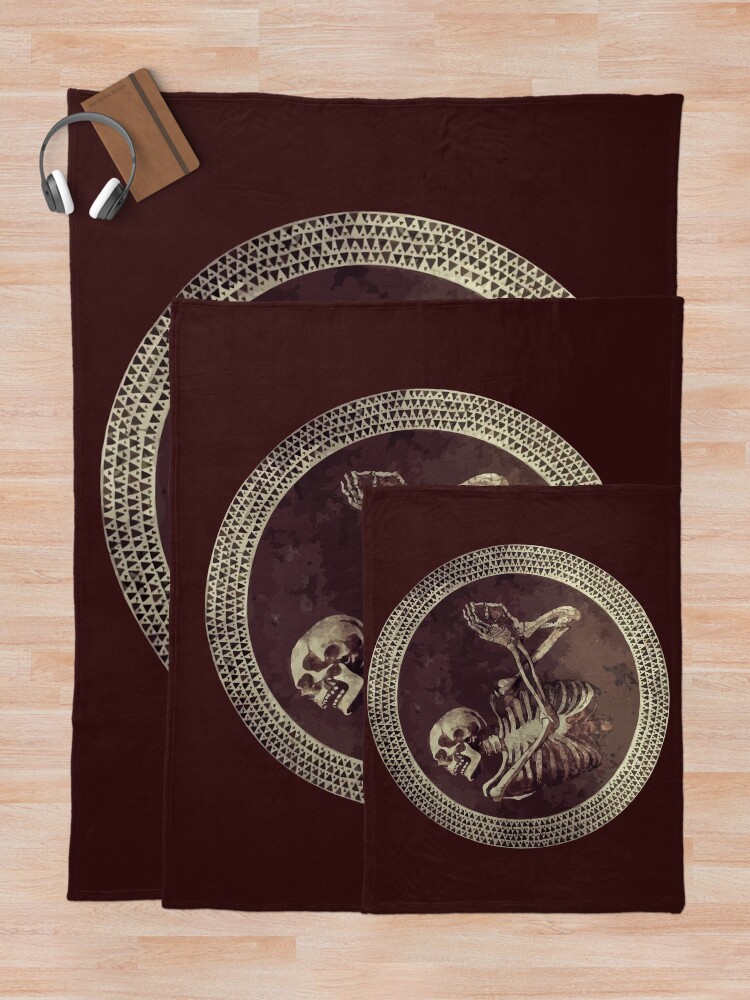 "Hannibal: Dancing Skull + Skeleton Mosaic " Throw Blanket for Sale by ...