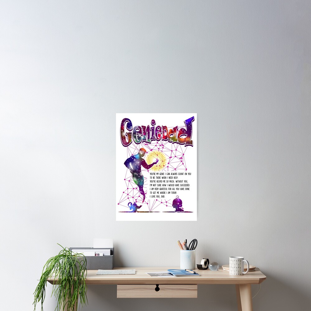 Póster «Genie Dad (WR),Eres mi genio, siempre puedo contar contigo para ...