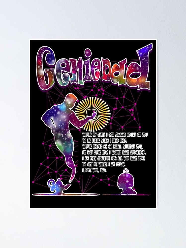 Póster «Genie Dad (BR),Eres mi genio. Siempre puedo contar contigo para ...