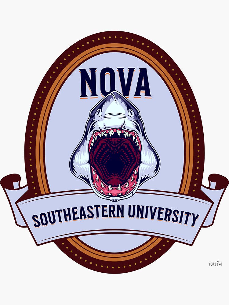 "Nova Southeastern University blue shark NSU" Sticker by oufa | Redbubble