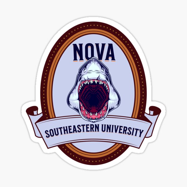 "Nova Southeastern University blue shark NSU" Sticker by oufa | Redbubble