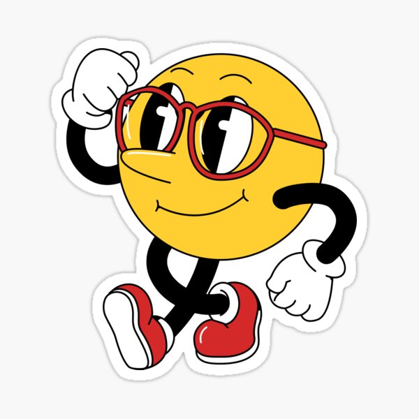 "Happy face (emoji)" Sticker by TheEMhub | Redbubble
