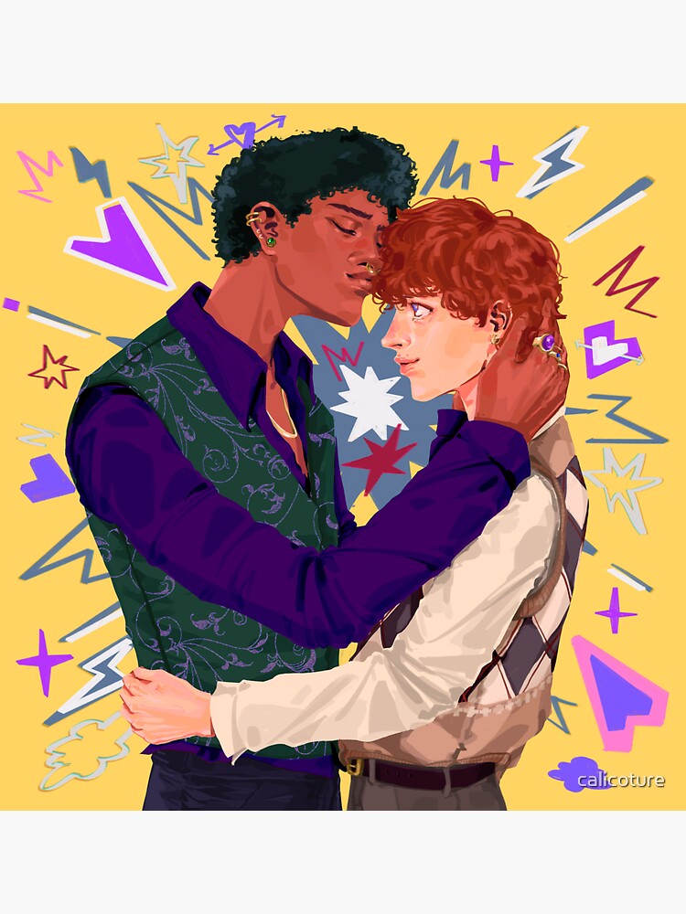 "Six of Crows - Wylan and Jesper" Sticker by calicoture | Redbubble