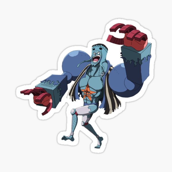 "Franky one piece" Sticker for Sale by OlafSmitham | Redbubble