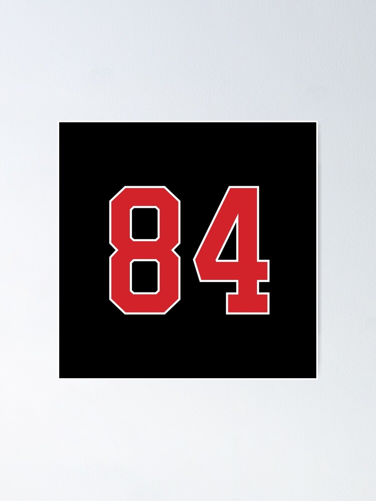 "Sports Number 84, red black color lucky sport eighty four" Poster for ...