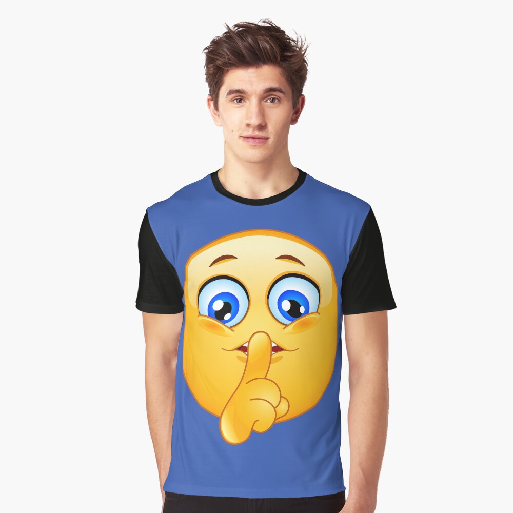 "Hush Emoticon" Sticker for Sale by Yael Weiss | Redbubble