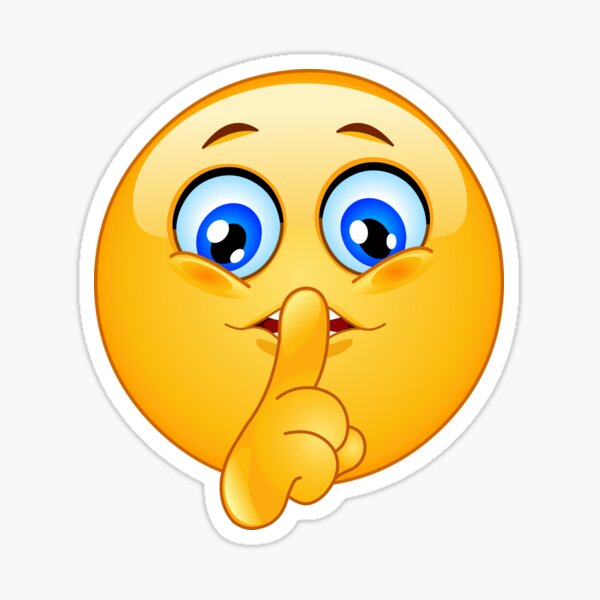 "Hush Emoticon" Sticker by yayayoy | Redbubble