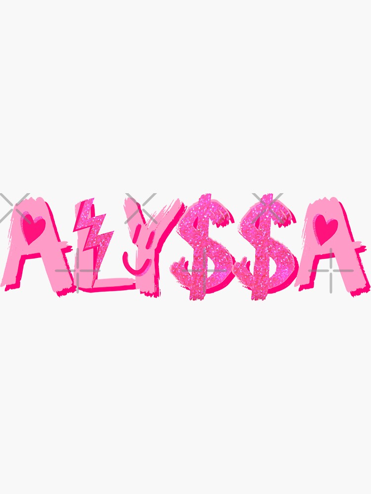 "ALYSSA name" Sticker for Sale by juliasantos5 | Redbubble
