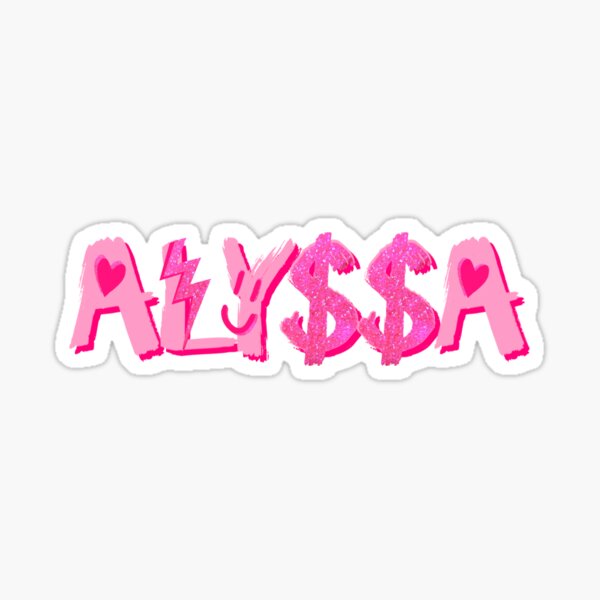 "ALYSSA name" Sticker for Sale by juliasantos5 | Redbubble