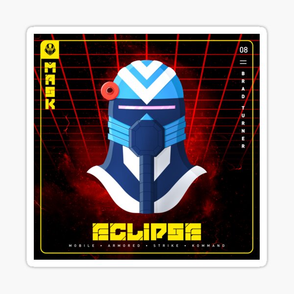 "M.A.S.K. - Eclipse / Brad Turner mask" Sticker for Sale by Stoneiswuwu ...