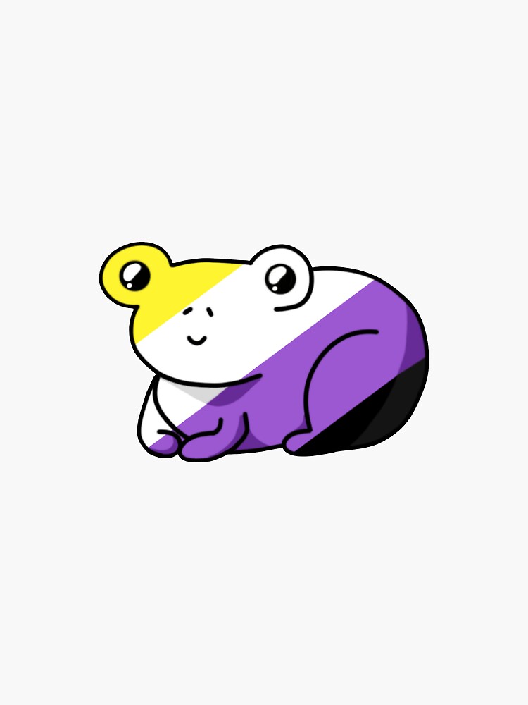 "Non-binary froggy" Sticker for Sale by EmmasDoodlez | Redbubble